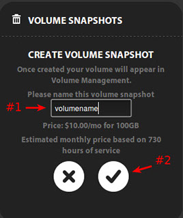 Creating a Volume Snapshot Backup